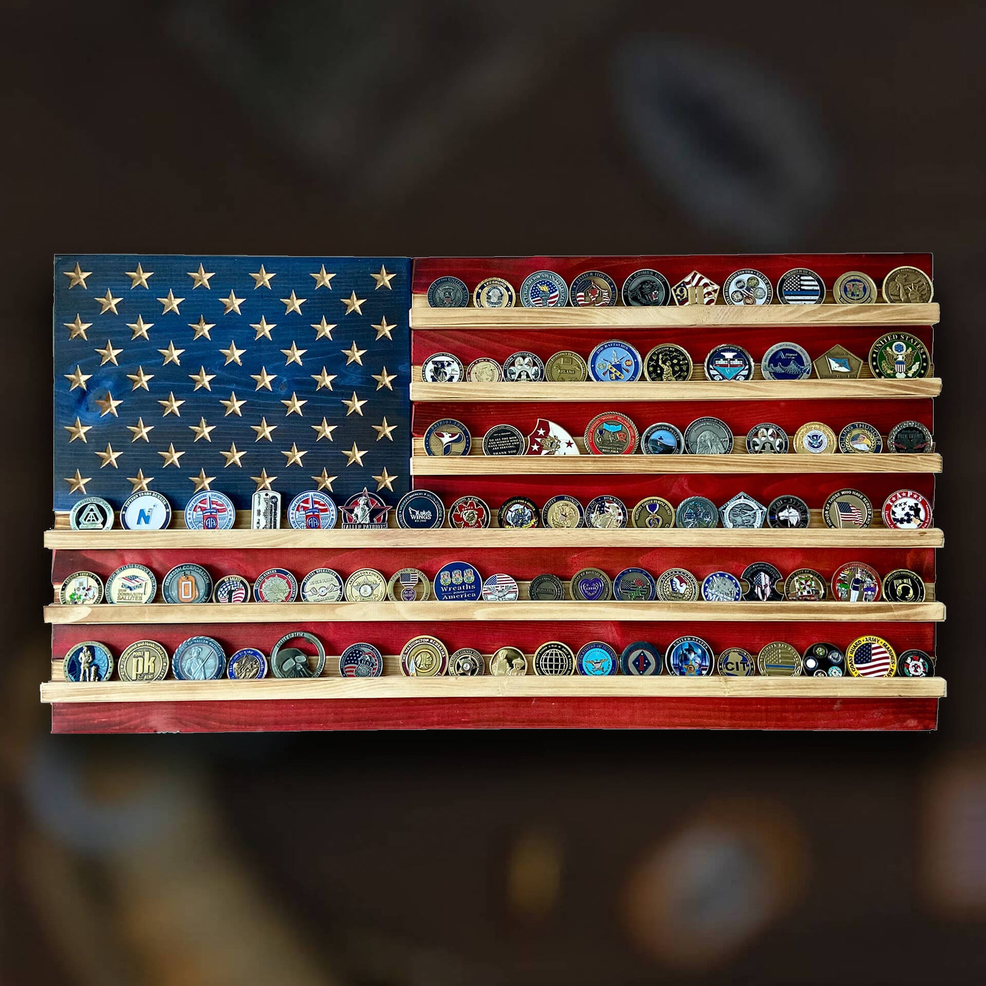 Challenge Coin Holder Flag — Combat Flags