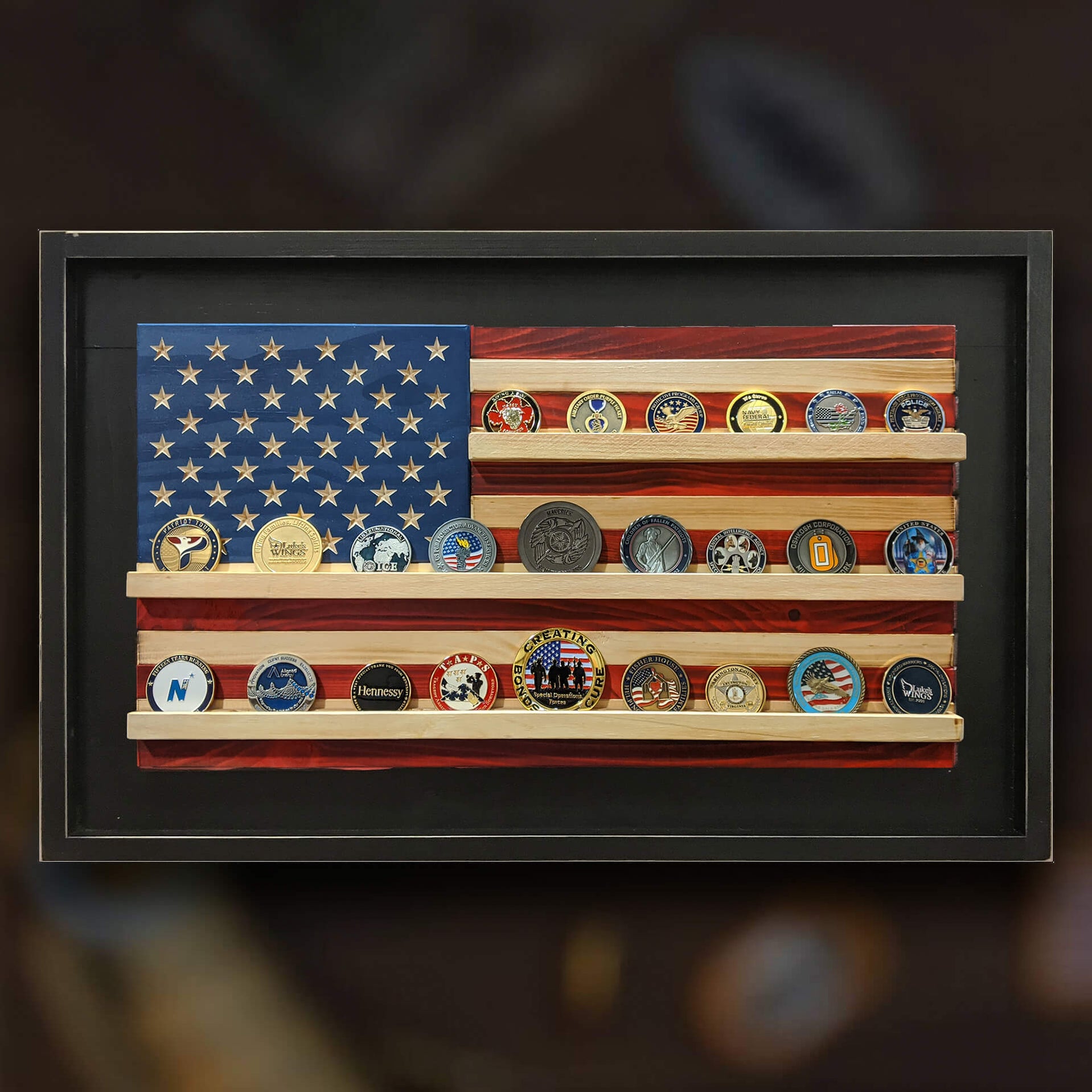 Challenge Coin Holder Flag — Combat Flags